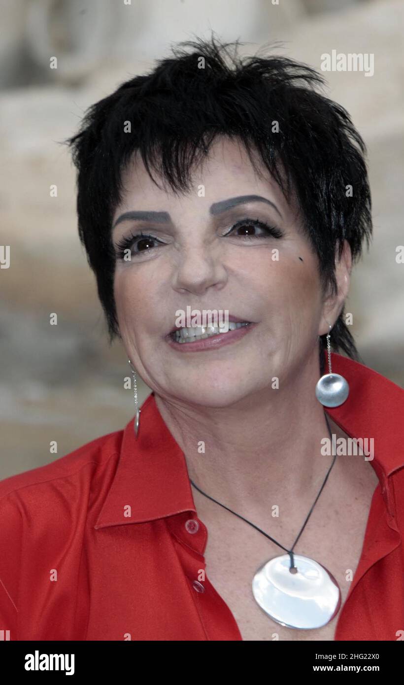 Liza Minnelli launches her live tour at the Trevi Fountain, Rome, Italy ...