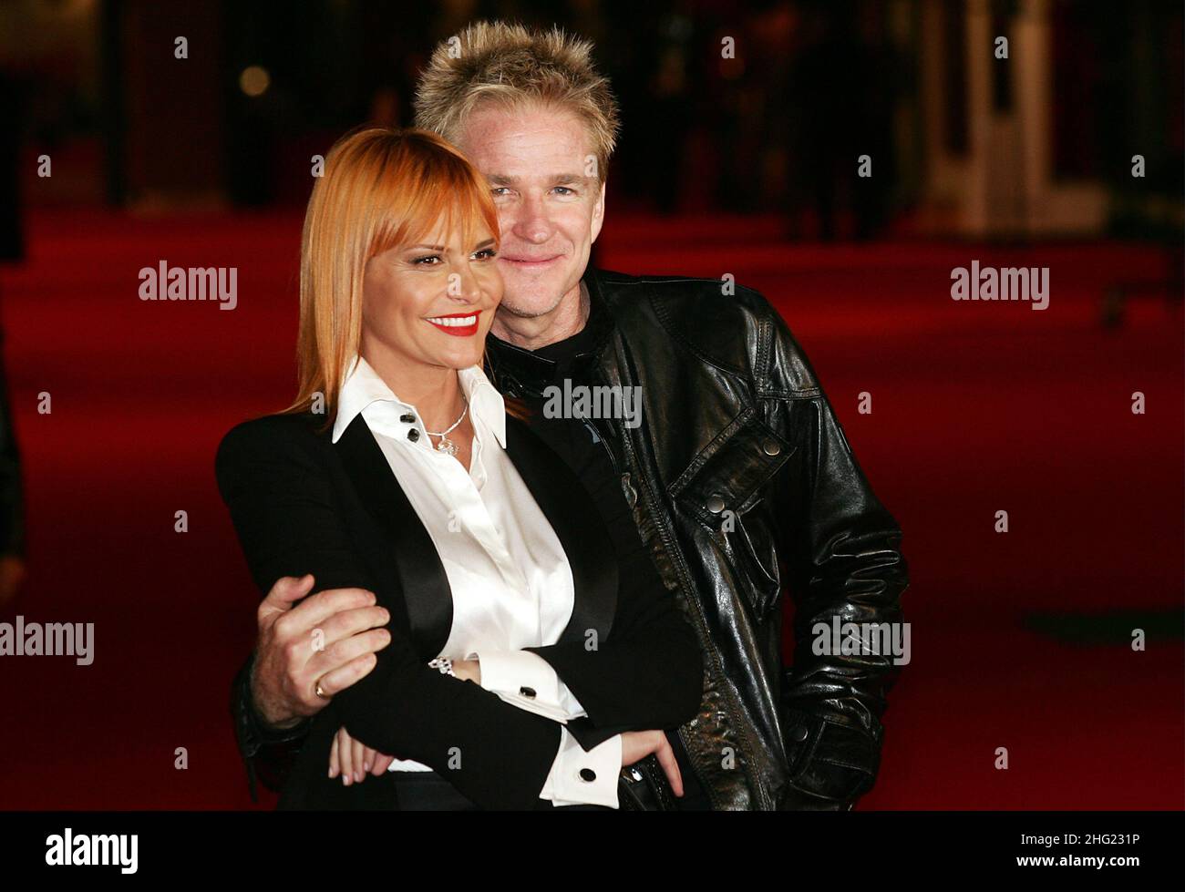 Simona Ventura and Matthew Modine arriving at the opening ceremony of ...