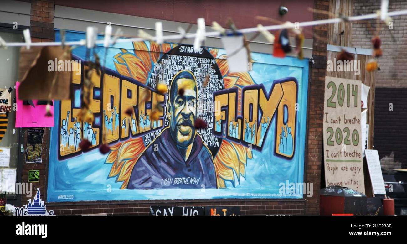 USE OF FORCE: THE POLICING OF BLACK AMERICA, George Floyd mural, 2022 ...