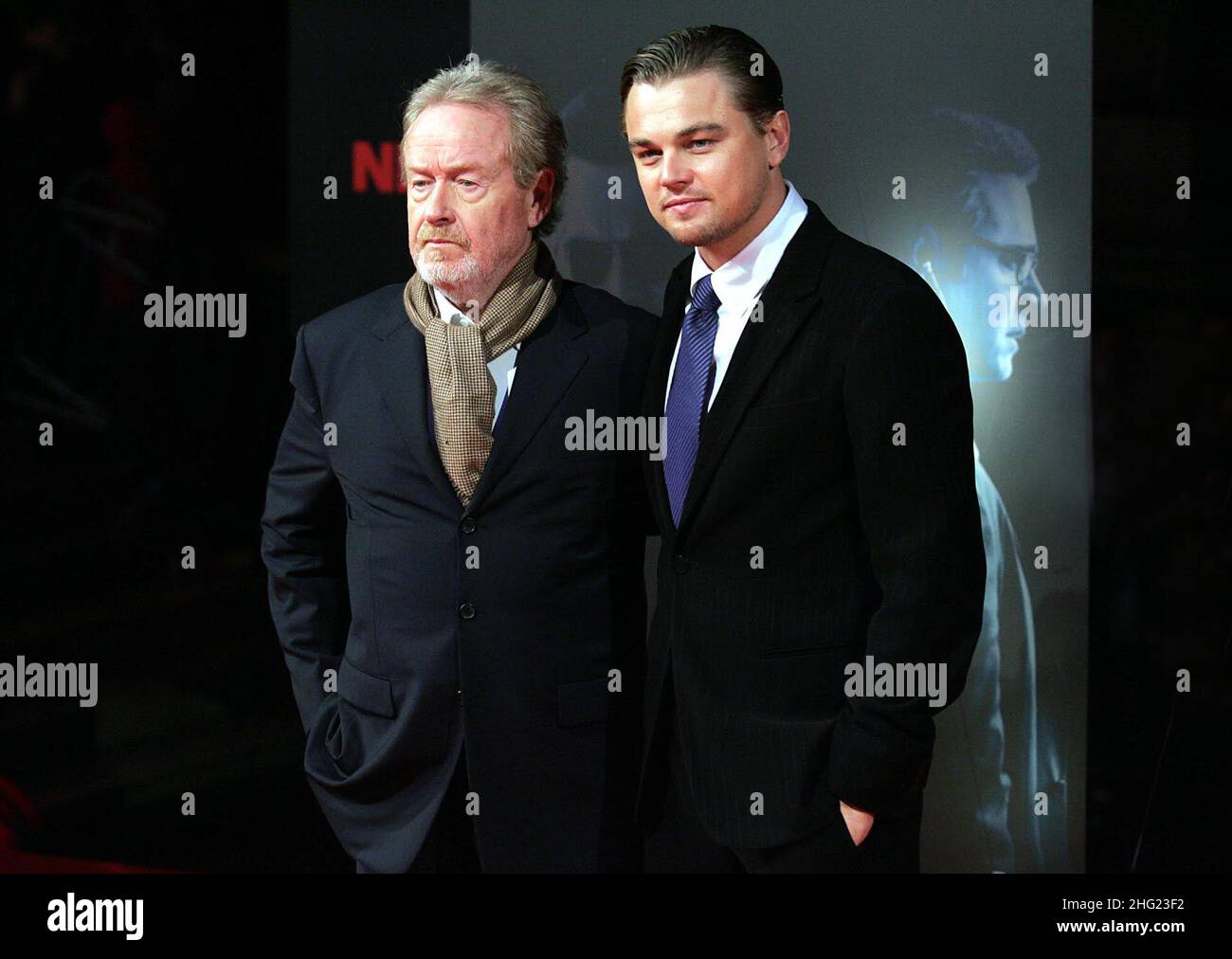 Leonardo Di Caprio and Ridley Scott attending the premiere of 'Body of ...