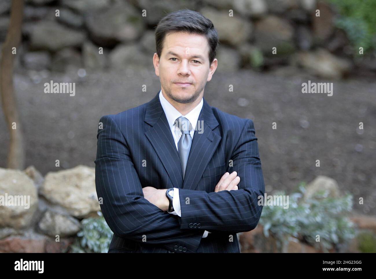 Mark Walhberg poses for photographers during a presentation for the ...