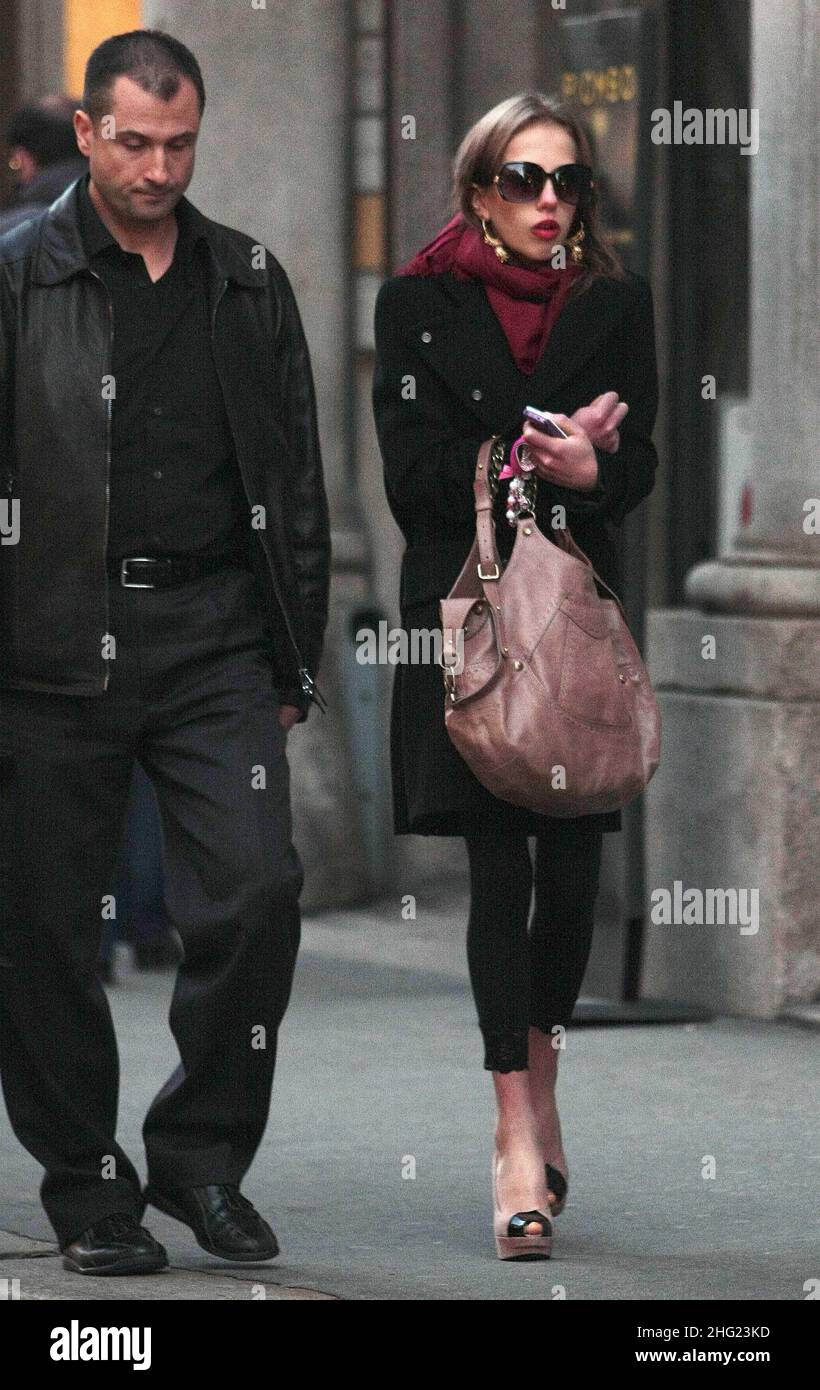Allegra Versace is spotted shopping with her bodyguard, in Milan, Italy ...