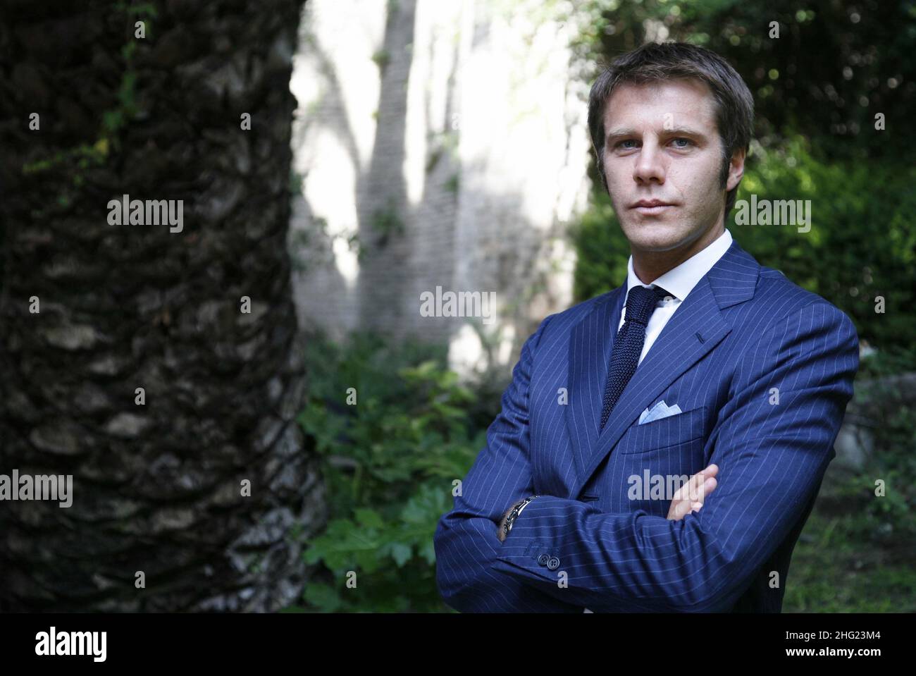 Portraits of Prince Emanuele Filiberto of Savoy during an interview in ...