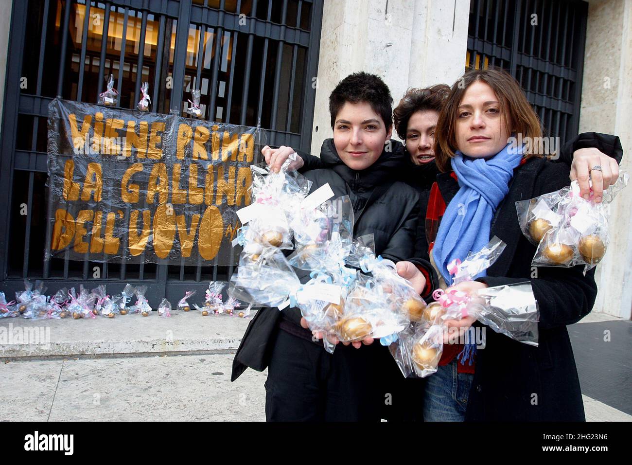 In the photo some members of Matrix showing the golden eggs laid in ...
