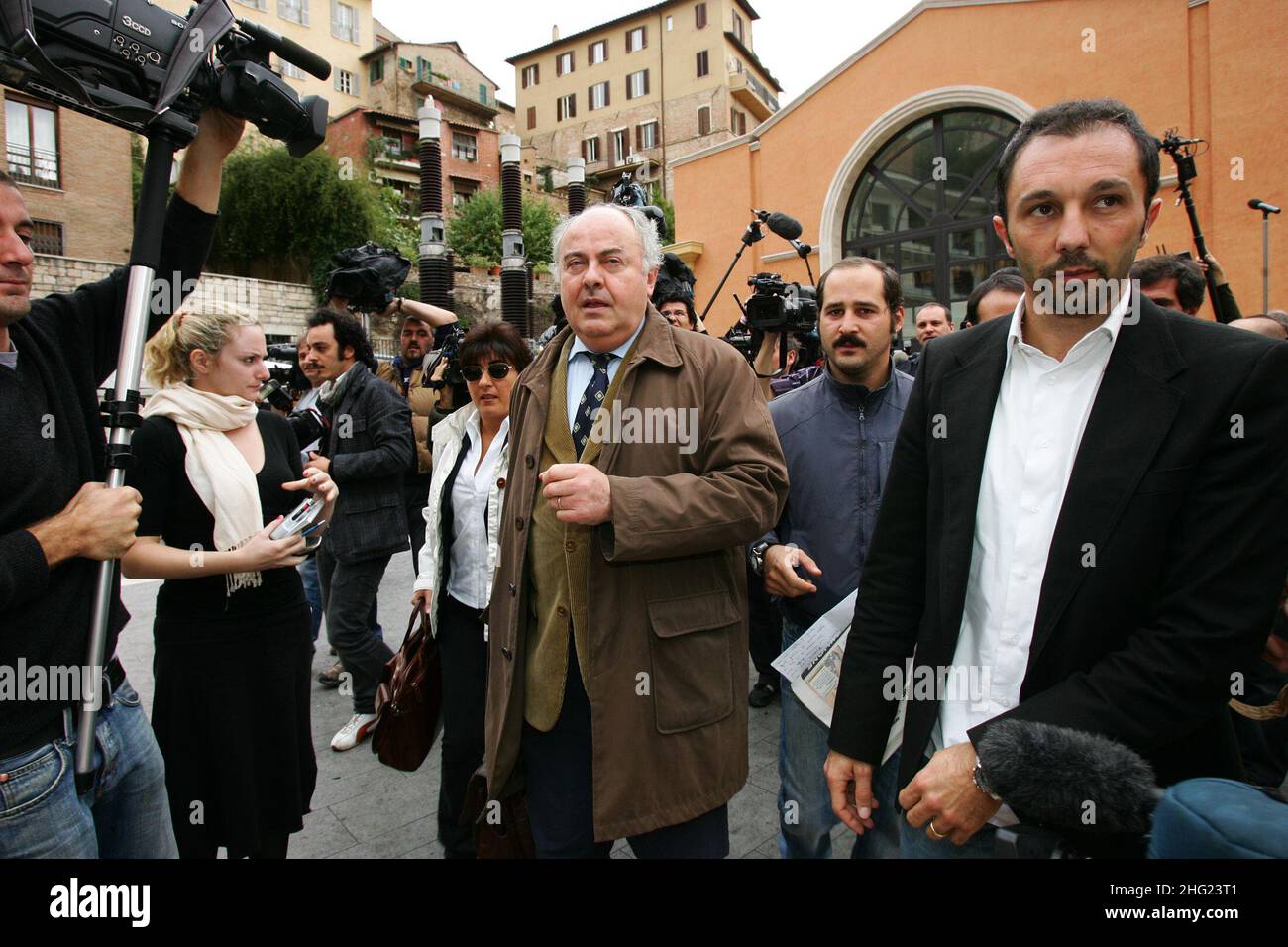 Public Minister Giuliano Mignini attends the Meredith Kercher court ...