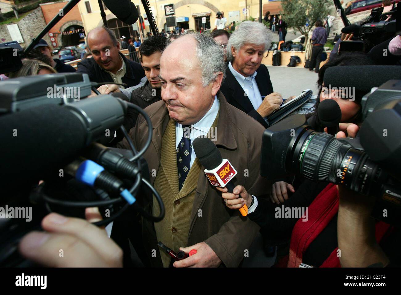 Public Minister Giuliano Mignini attends the Meredith Kercher court ...