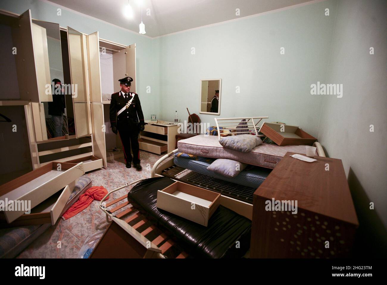 The building where where Giuseppe Setola was arrested in connection ...