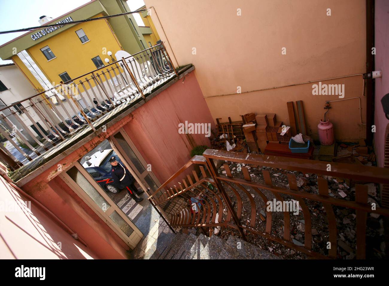 The building where where Giuseppe Setola was arrested in connection ...