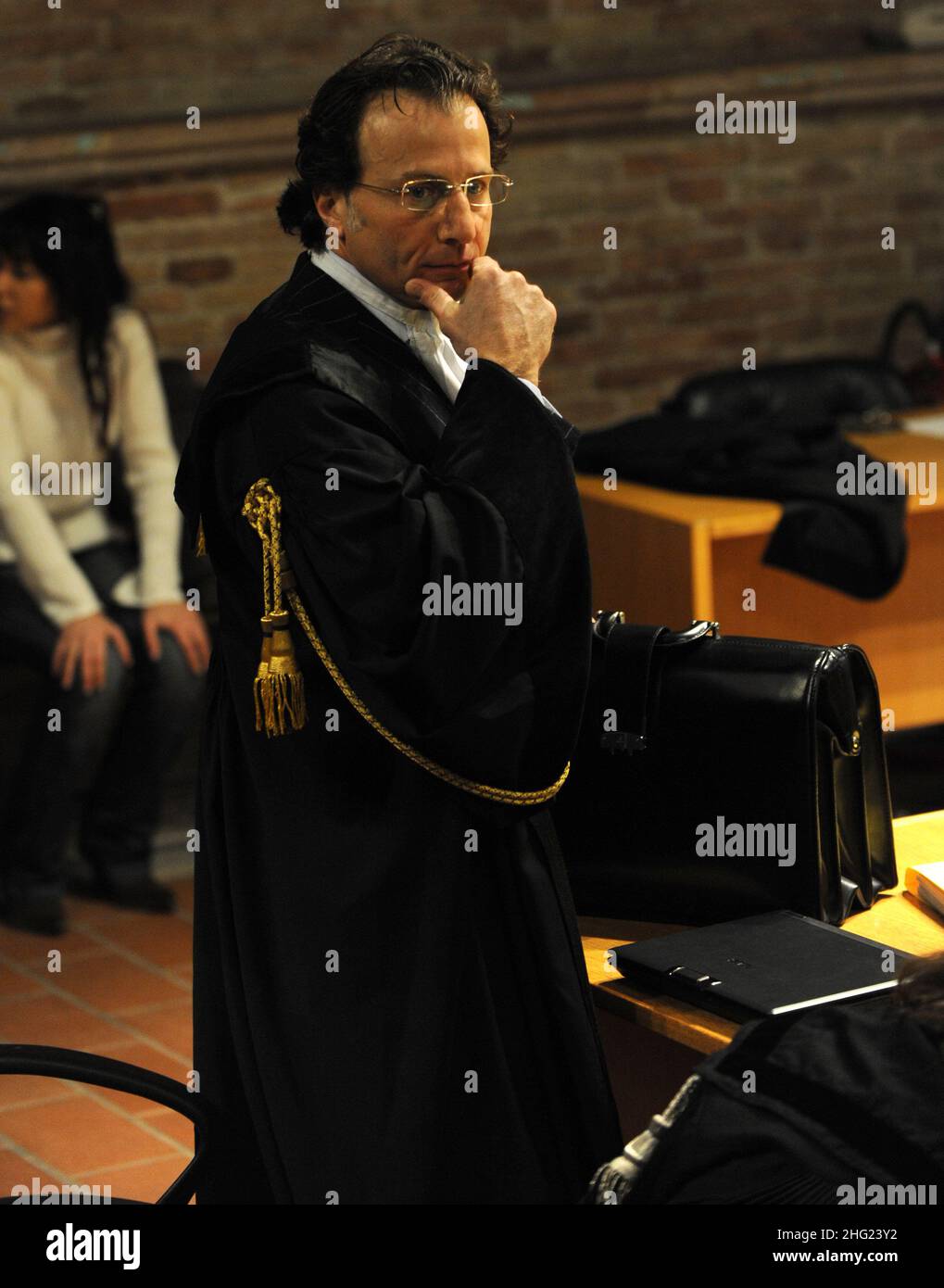 President of the Court of Assizes of Perugia Giancarlo Massei during ...