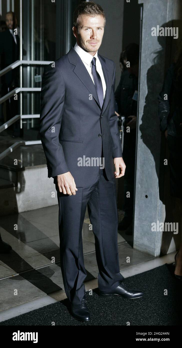 David Beckham attends the Emporio Armani Autumn/Winter 2009-2010 ...