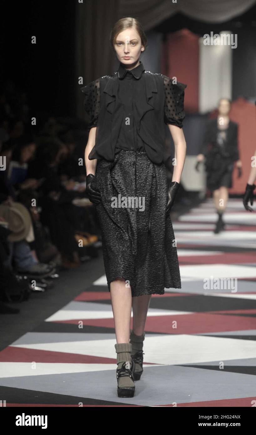 A model on the cat walk wears a design by Antonio Marras during Milan ...