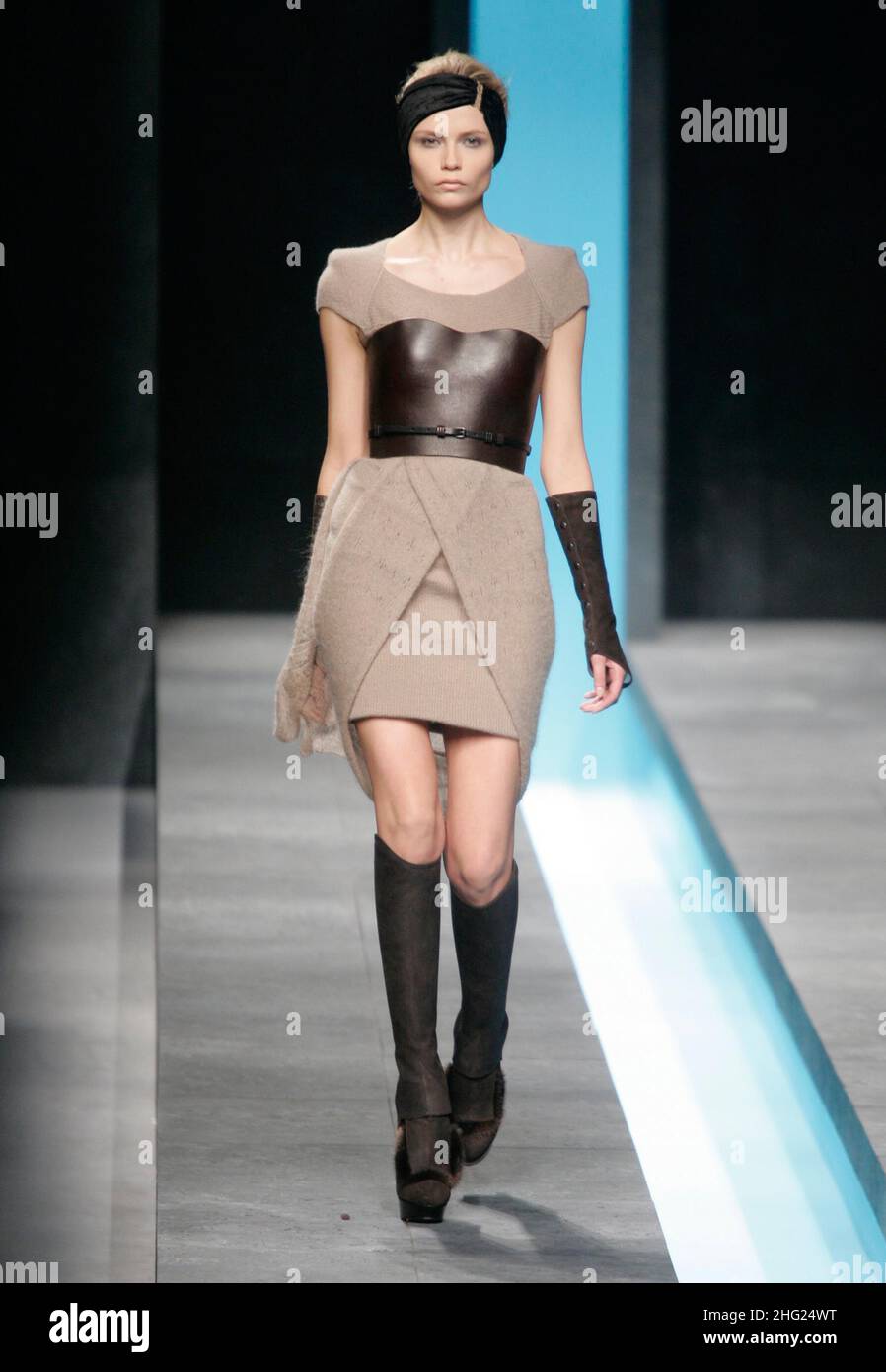 A model on the catwalk during the Fendi show at Milan Fashion Week ...