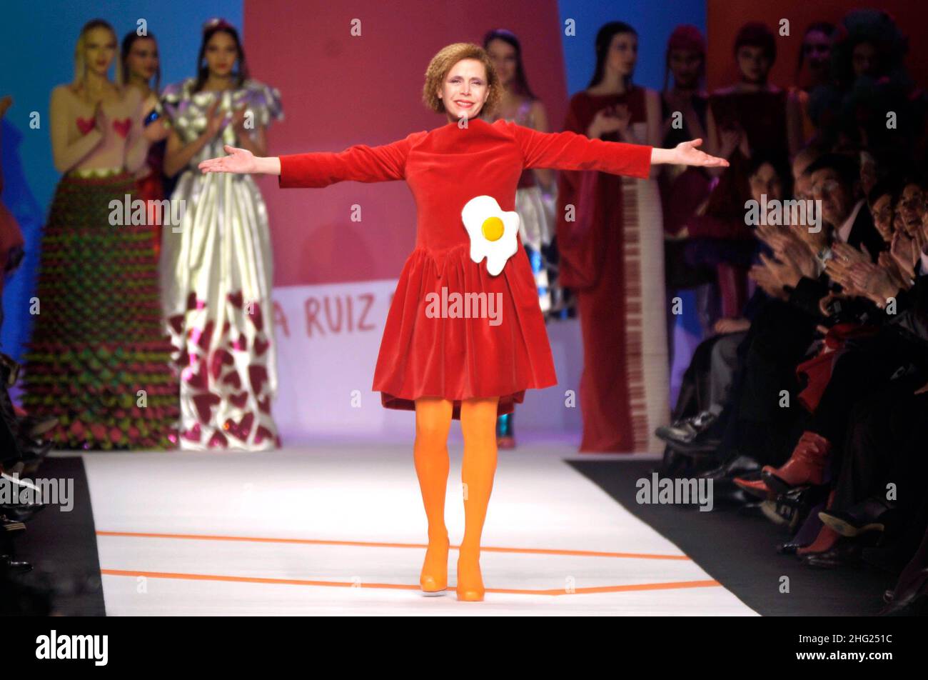 Designer Agata Ruiz de la Prada on the catwalk during the Agata Ruiz de ...