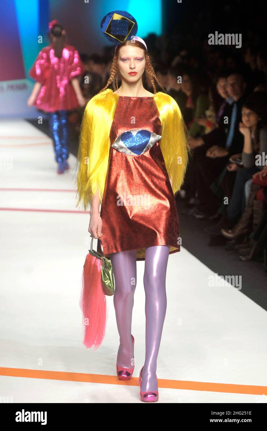 A model on the catwalk during the Agata Ruiz de la Prada show at Milan ...