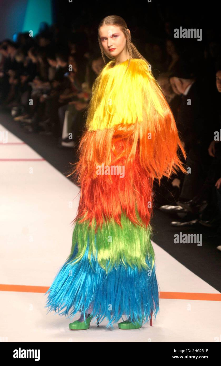 A model on the catwalk during the Agata Ruiz de la Prada show at Milan ...