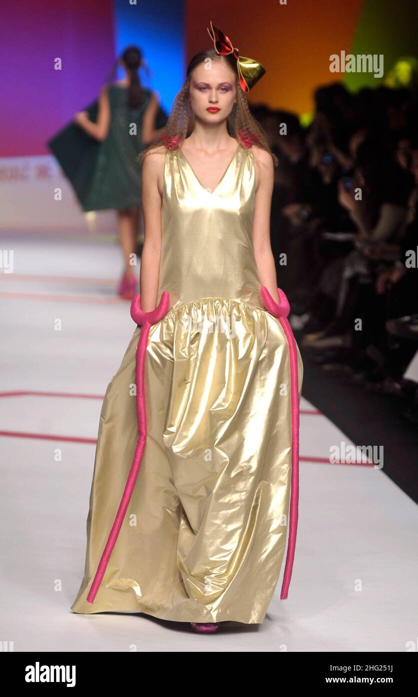A model on the catwalk during the Agata Ruiz de la Prada show at Milan ...
