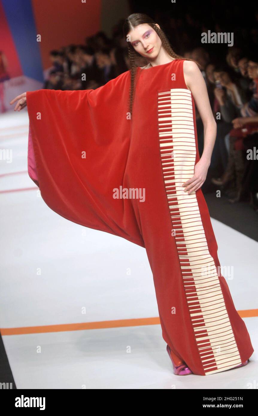 A model on the catwalk during the Agata Ruiz de la Prada show at Milan ...