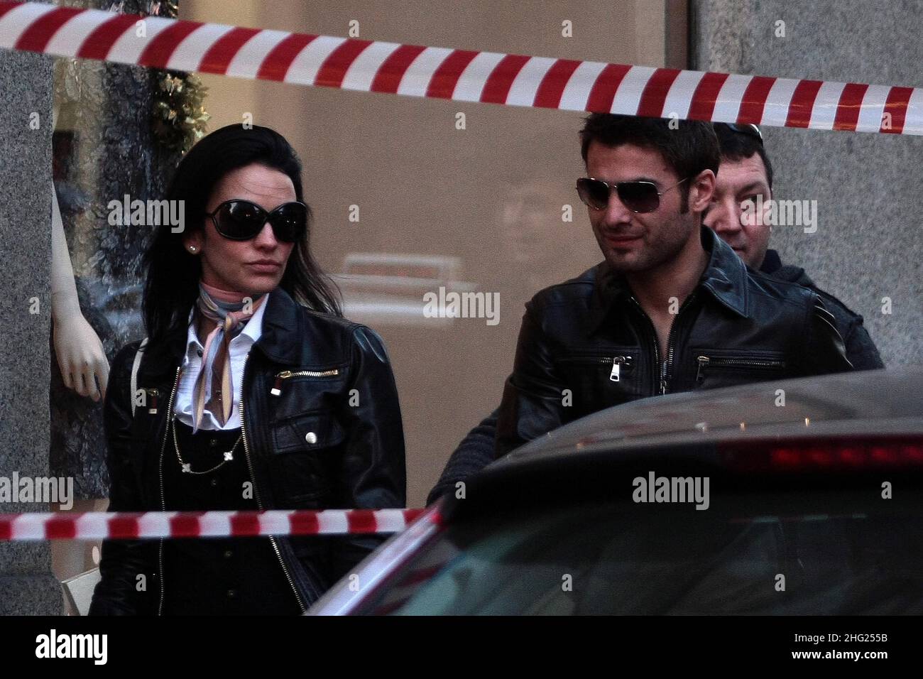 Footballer Adrian Mutu and his wife Consuelo spotted shopping in Milan ...