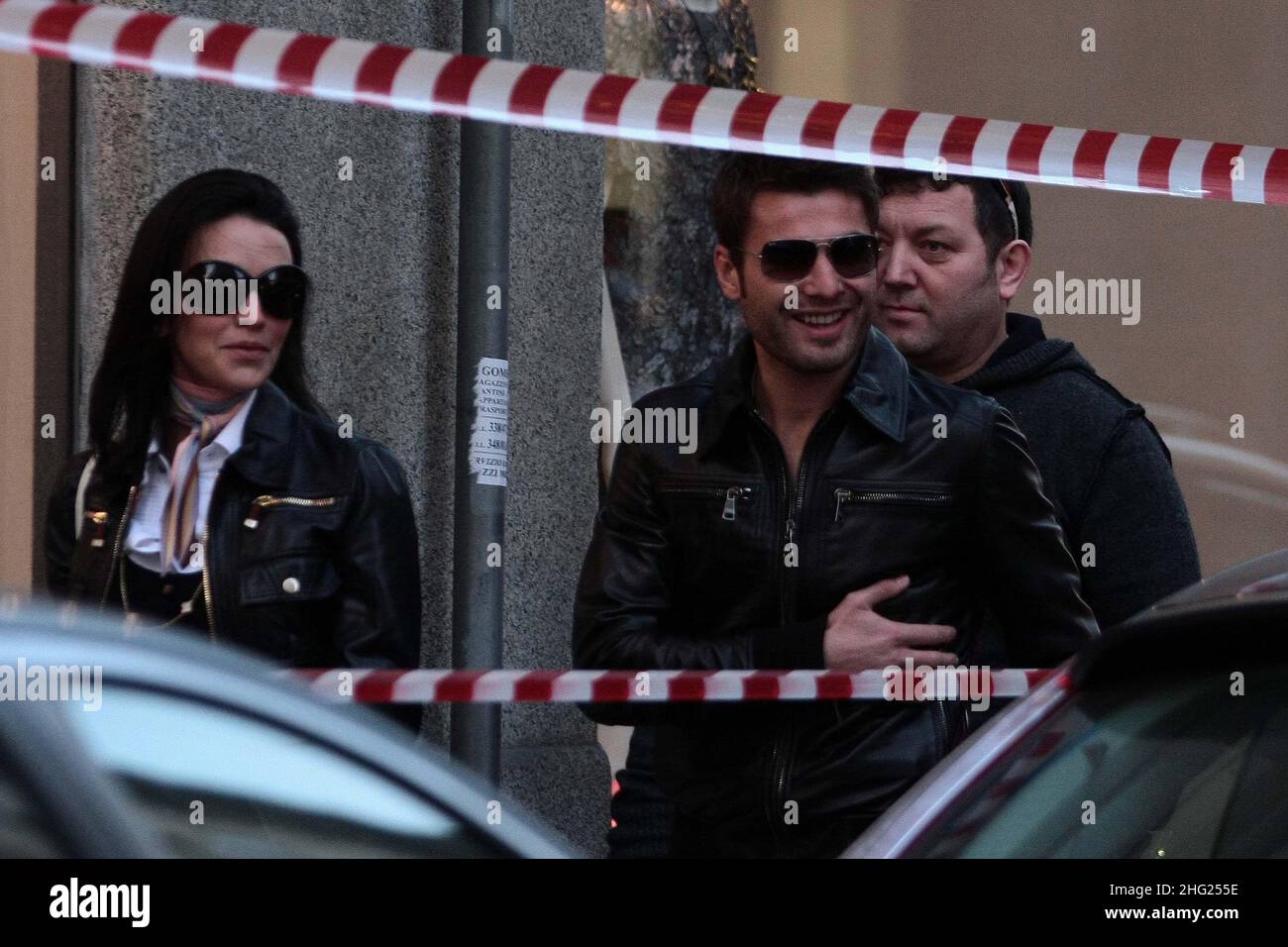 Footballer Adrian Mutu and his wife Consuelo spotted shopping in Milan ...