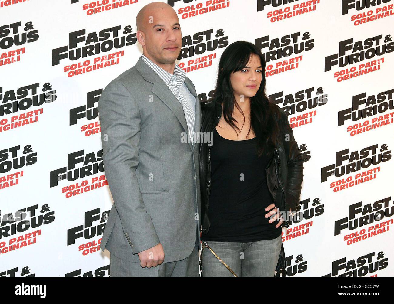 Michelle rodriguez vin diesel during hi-res stock photography and ...