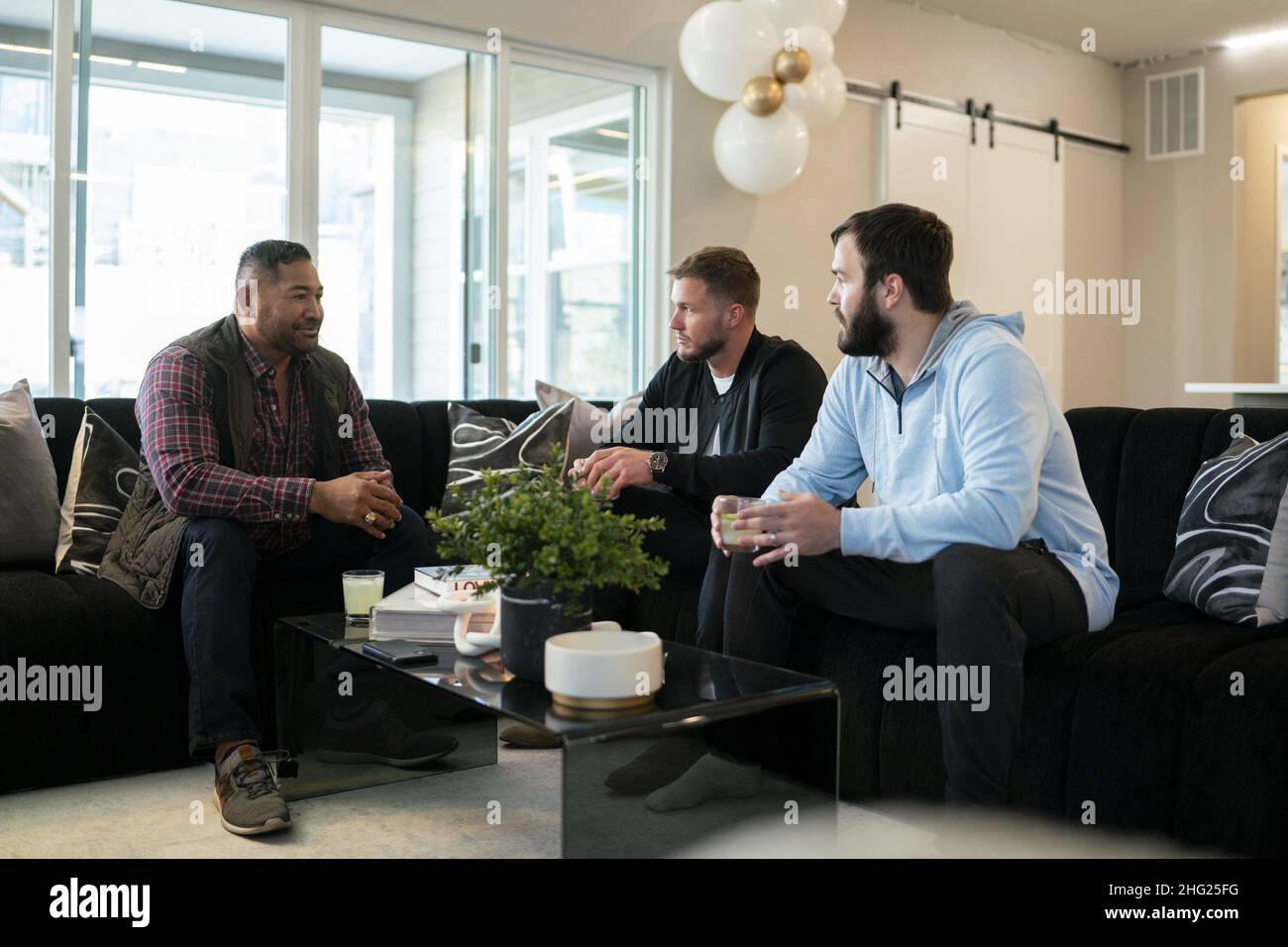 COMING OUT COLTON, from left: Esera Tuaolo, Colton Underwood, Connor ...