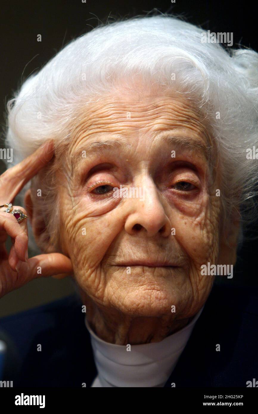 Italian neurologist and senator for life Rita Levi Montalcini, Nobel ...