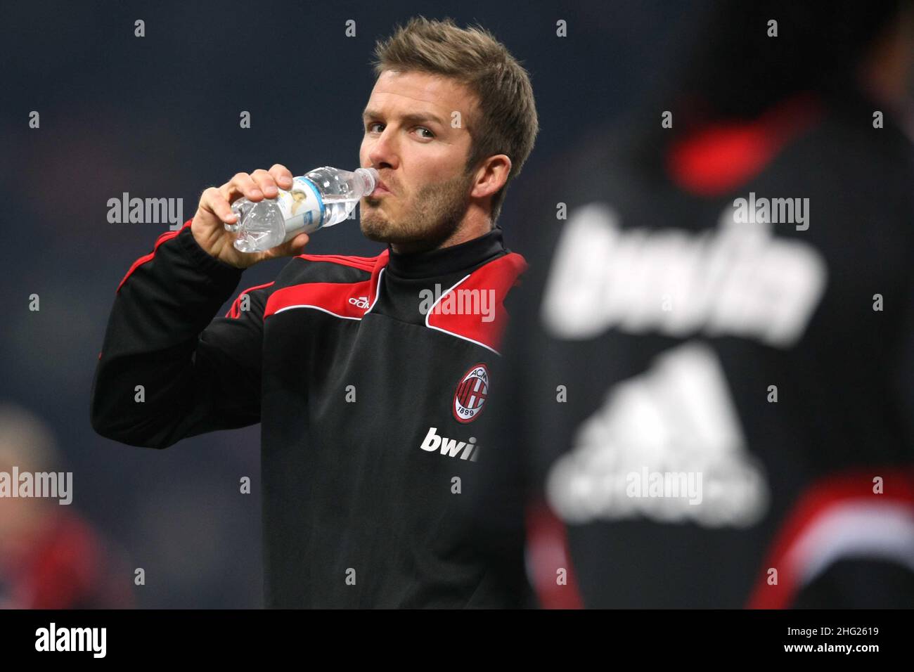 David Beckham pictured at "Giuseppe Meazza" Stadium during the Inter v ...