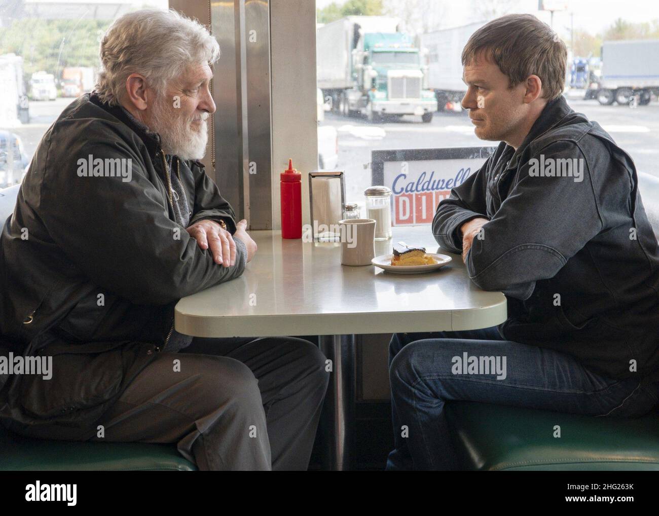 DEXTER: NEW BLOOD, from left: Clancy Brown, Michael C. Hall, 'Skin of ...