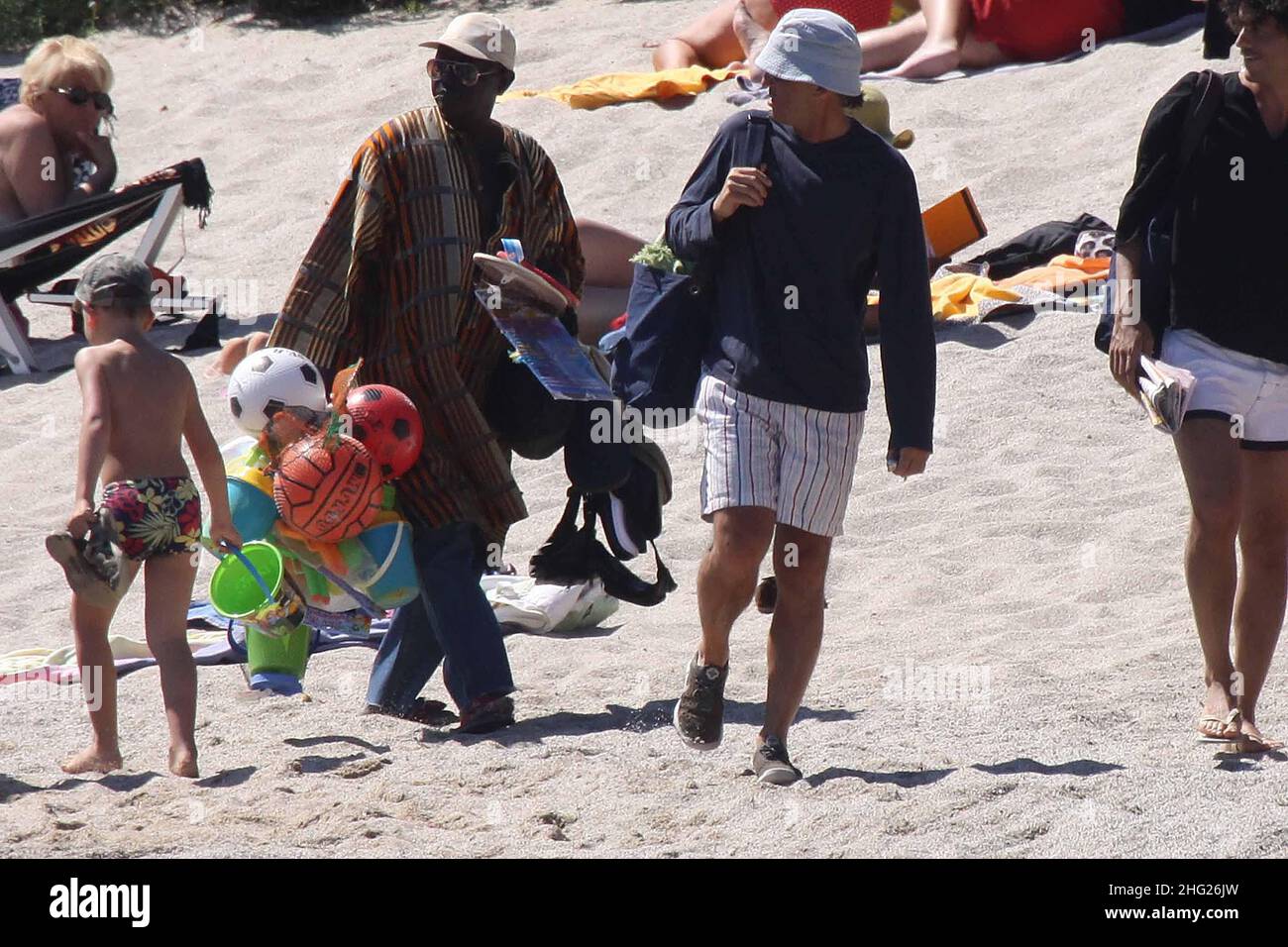Inter Milan coach Robert Mancini is seen on holiday with his family in ...