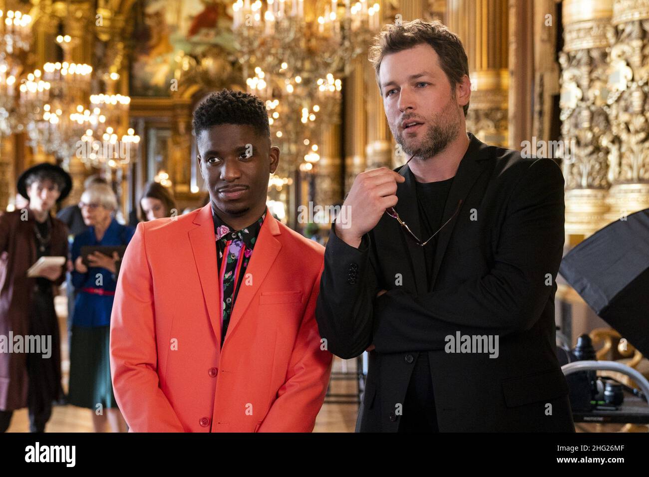 EMILY IN PARIS, from left: Samuel Arnold, Julian Looman, (Season 2, ep. 206, aired Dec. 22, 2021 ...