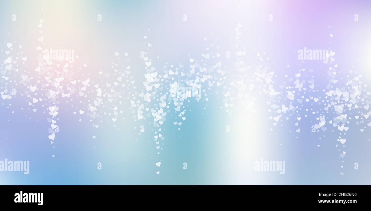 White heart love confettis. Valentine's day falling rain admirable ...