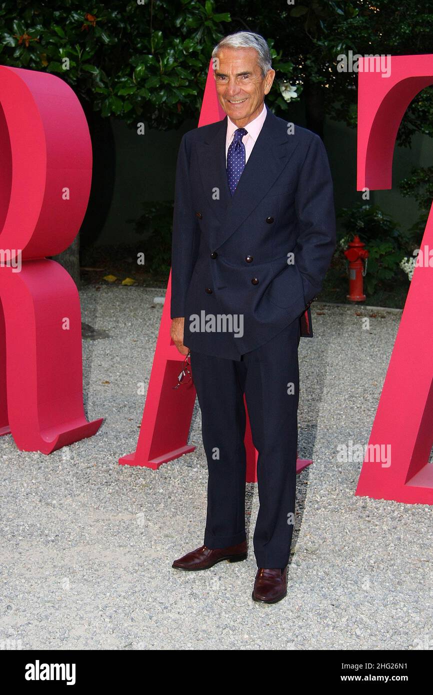 Journalist Carlo Rossella at a party for Grazia magazine at villa ...