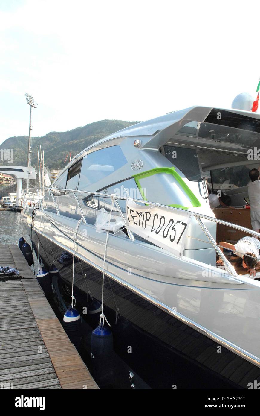Chelsea Football Club's new manager Carlo Ancelotti's new boat on Lake ...