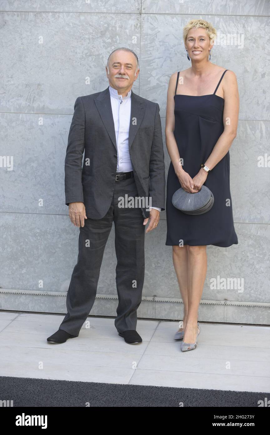 Giorgio Faletti and wife arrive for the Giorgio Armani Spring/Summer ...