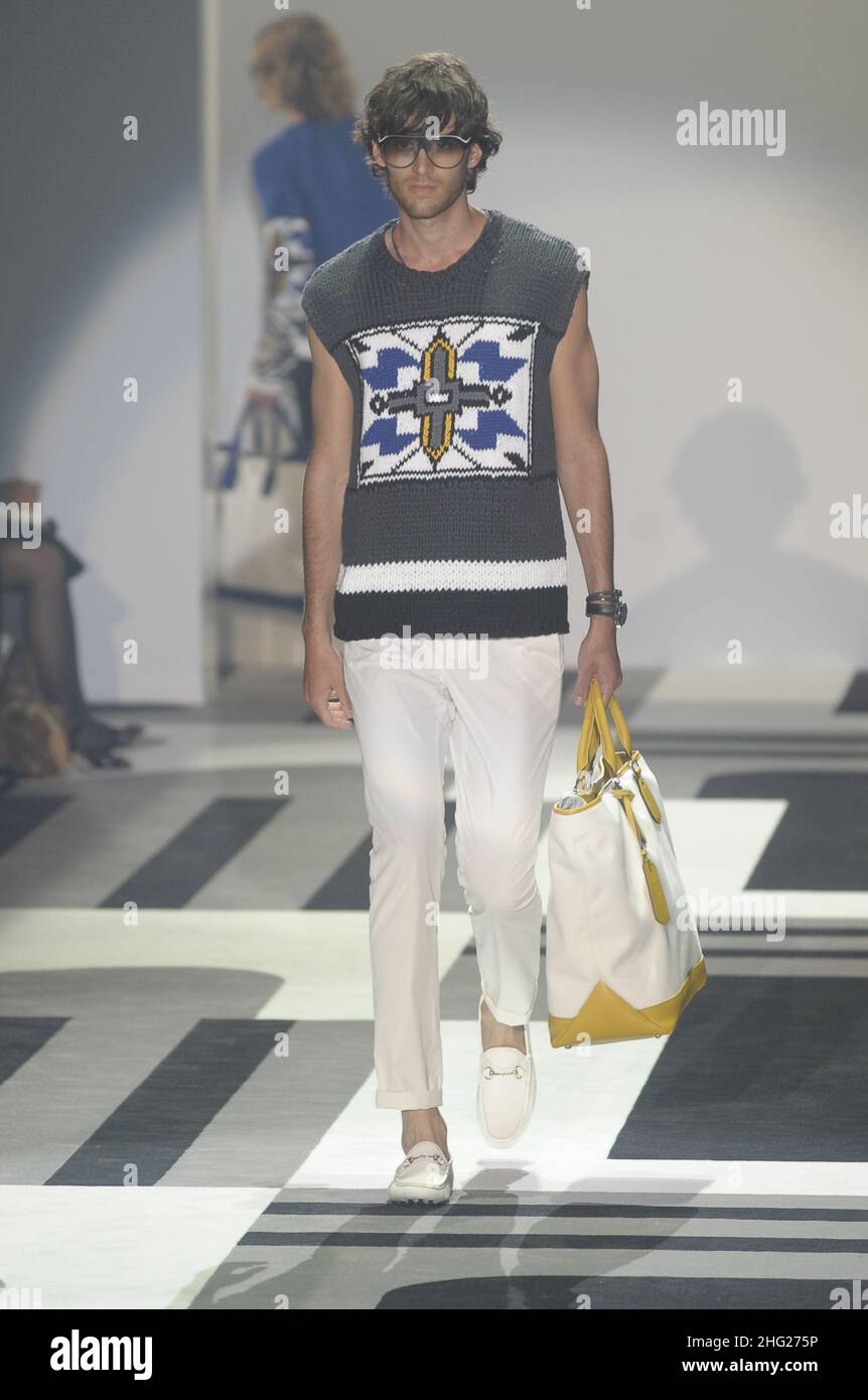 Models wear creations from the Gucci Spring/Summer 2009/2010 men's ...