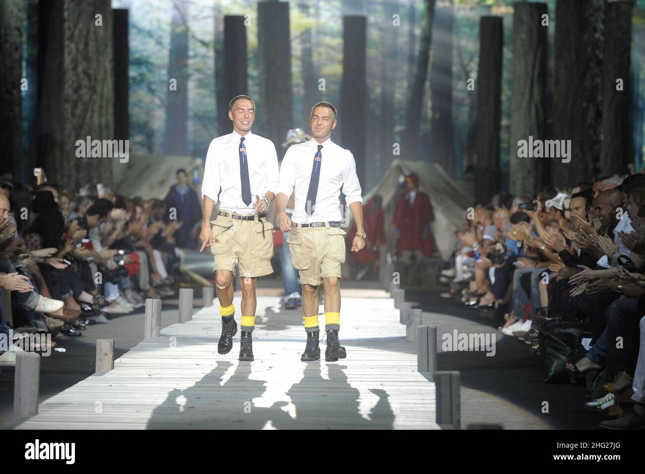 Fashion designers Dean and Dan Caten, creators of Dsquared are seen ...