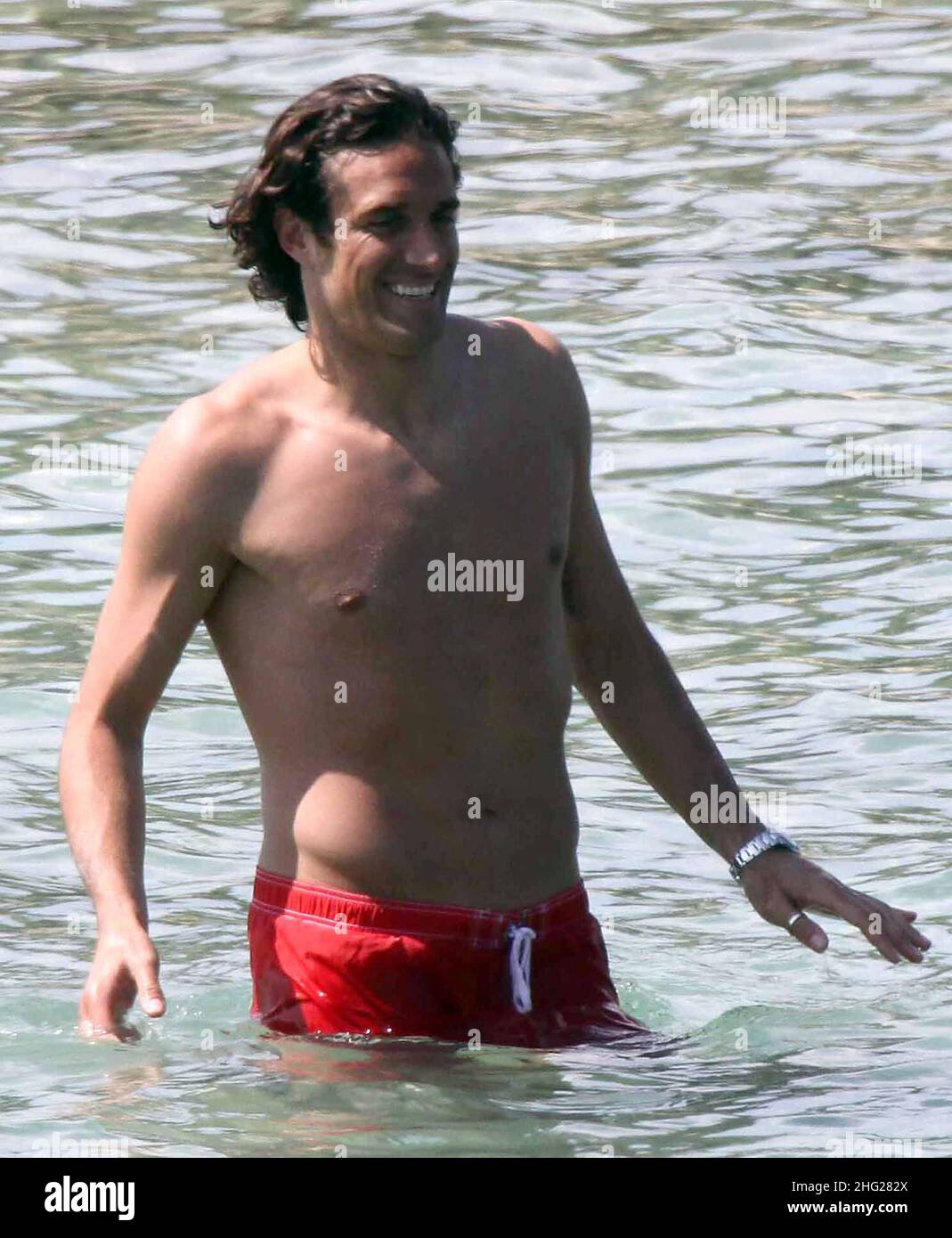 Italian soccer player Luca Toni on holiday in Sardinia, Italy Stock ...