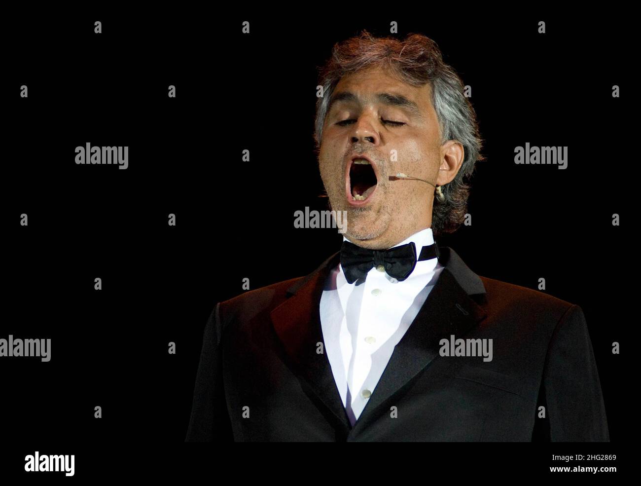 Andrea Bocelli performs in San Marco Square in Venice, Italy Stock ...
