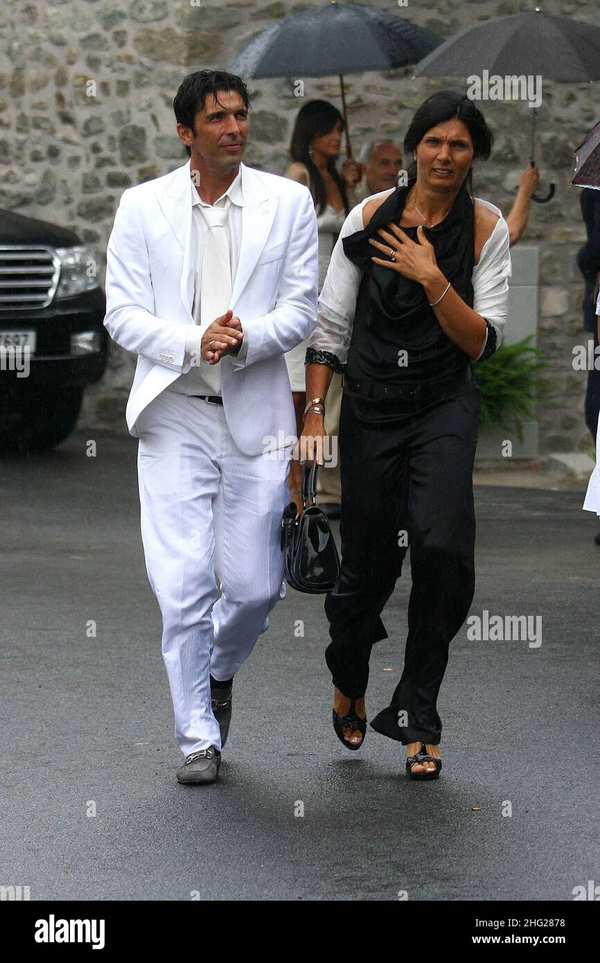 Italian footballer Gigi Buffon and his sister Guendalina attending the ...