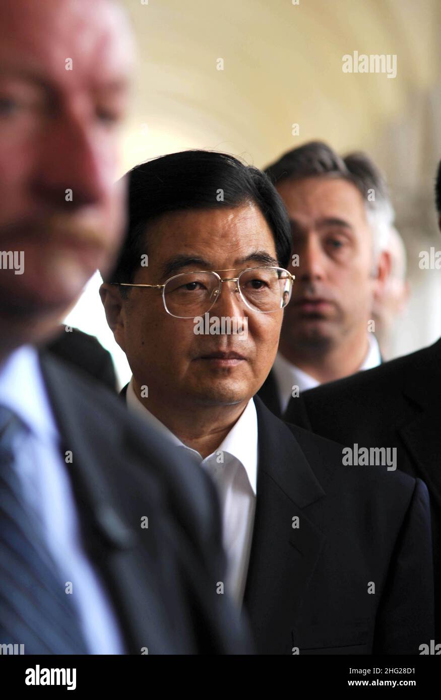 Chinese President Hu Jintao during his official visit to Venice, Italy ...