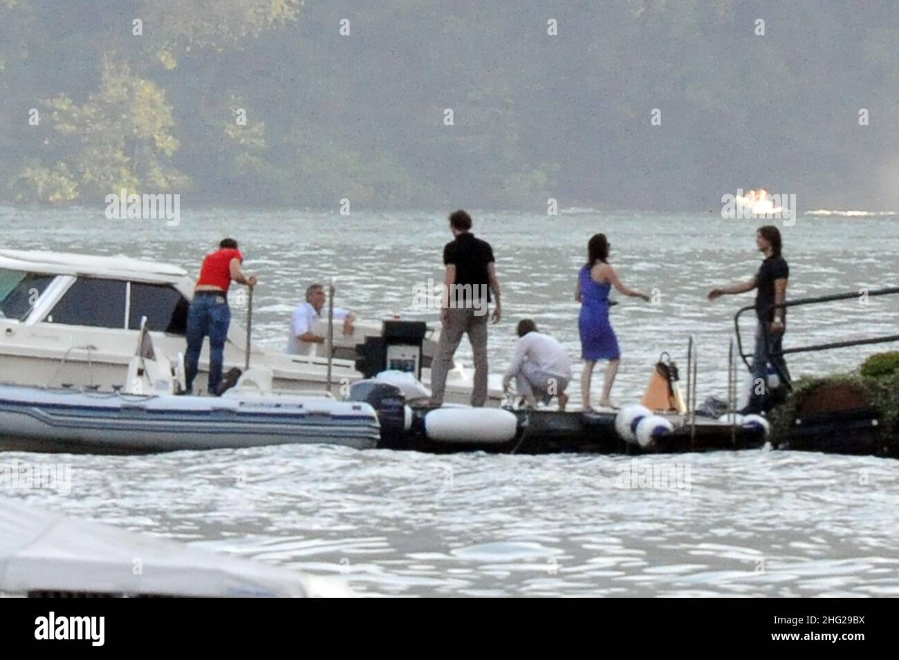 George clooney lake como boat hi-res stock photography and images - Alamy