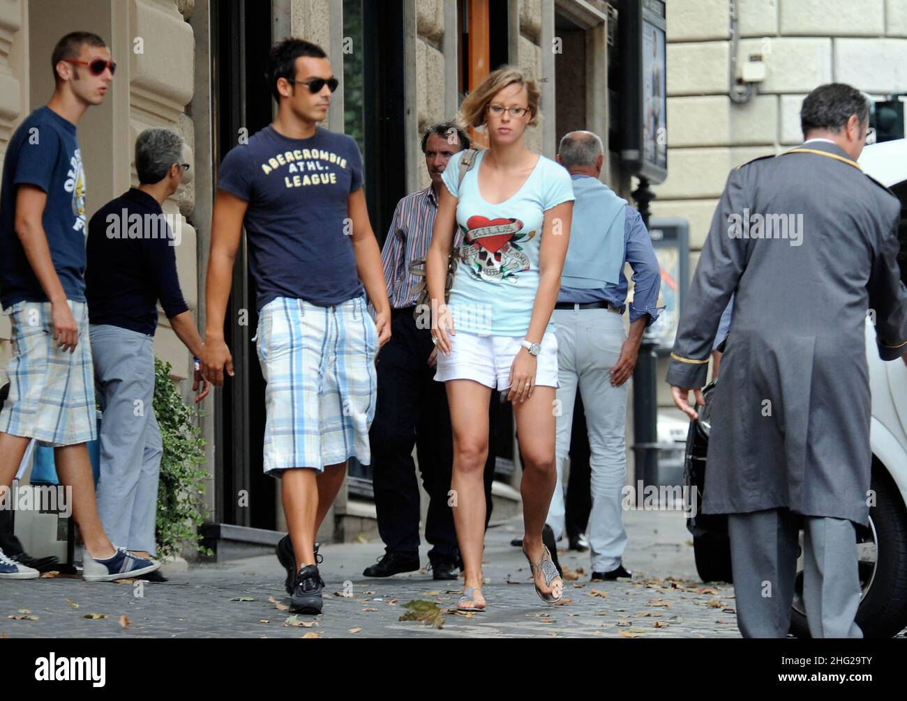 **EXCLUSIVE PICTURES** Swimmer Federica Pellegrini seen in Rome, Italy ...