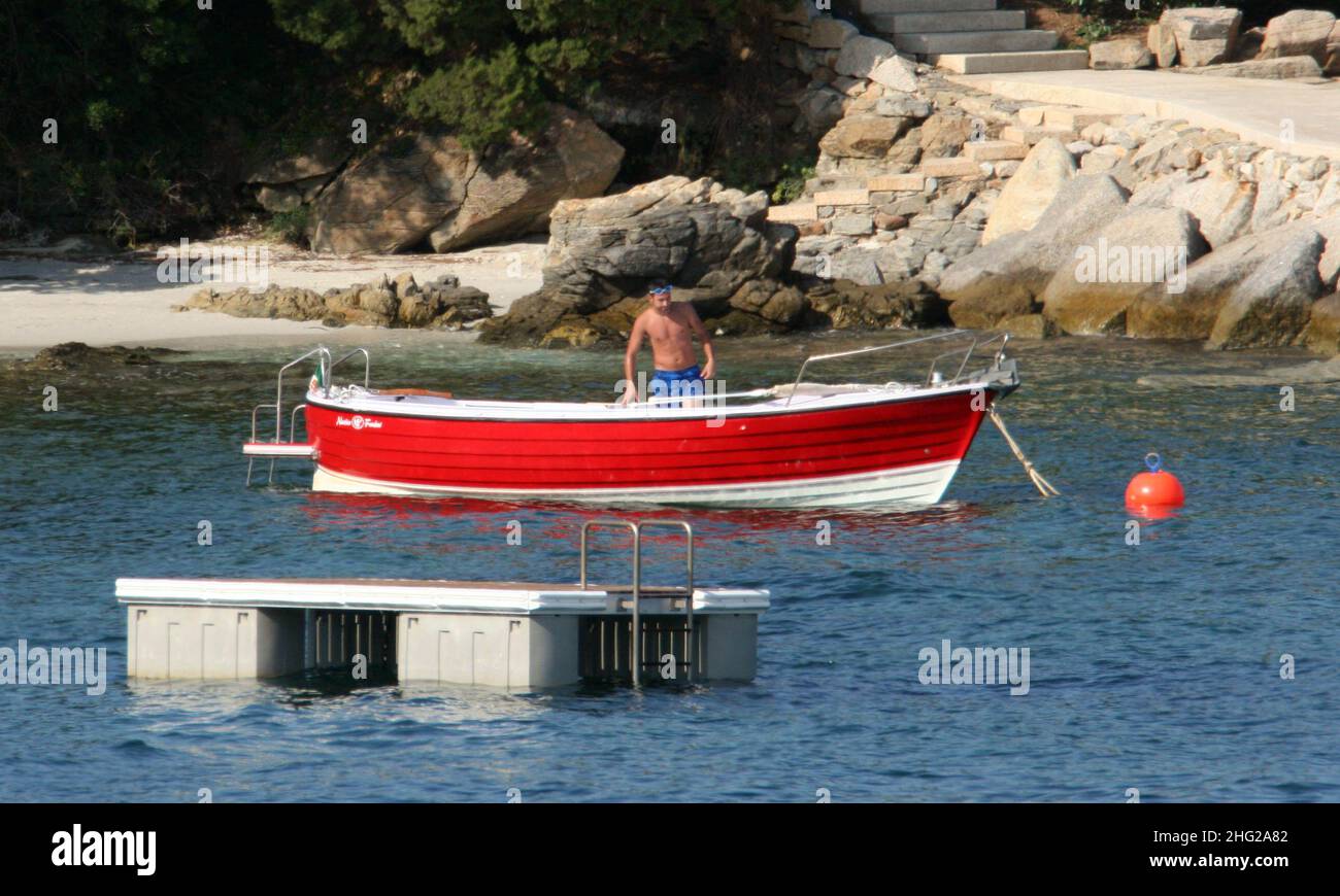 Giorgio Valaguzza is seen on holiday in Porto Rotondo, Sardinia Stock ...
