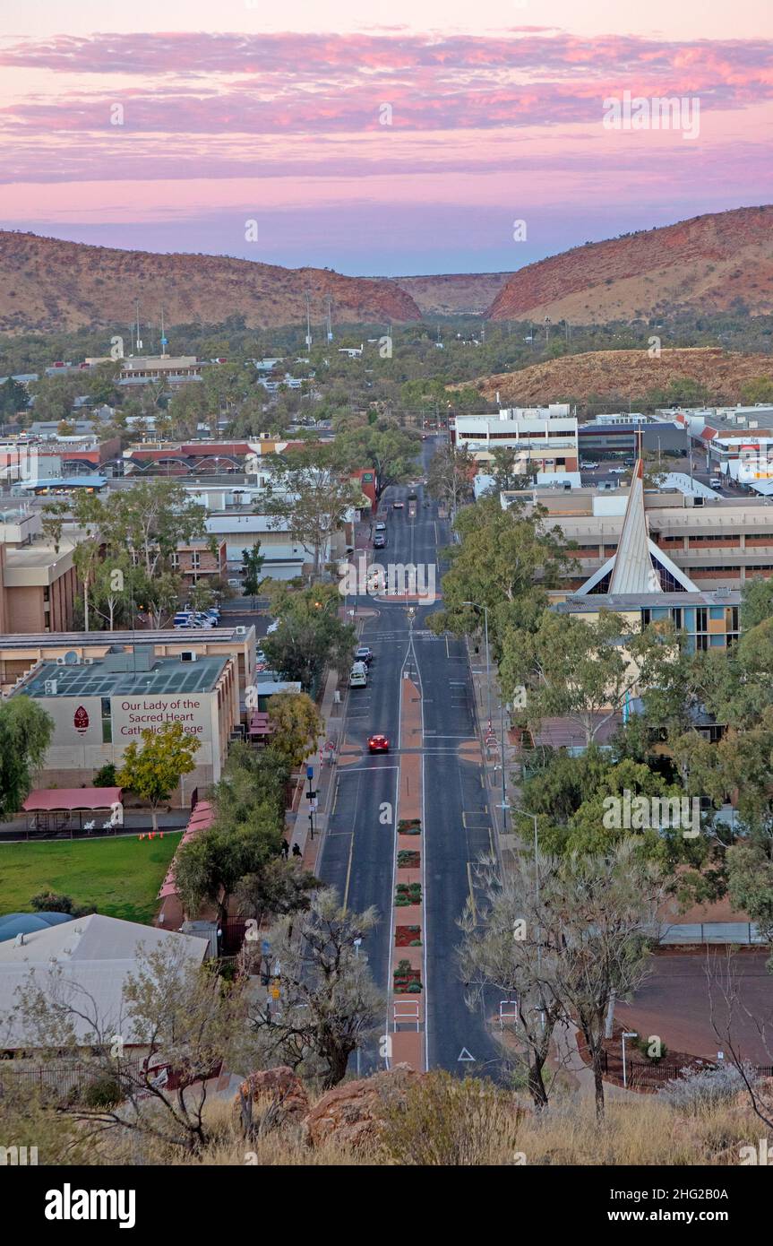 Sunrise view over Alice Springs Stock Photo - Alamy