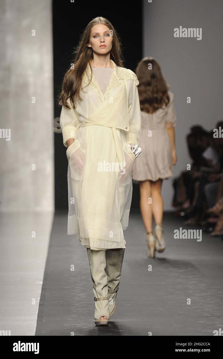 A model on the catwalk during the Sportmax fashion show, as part of the ...