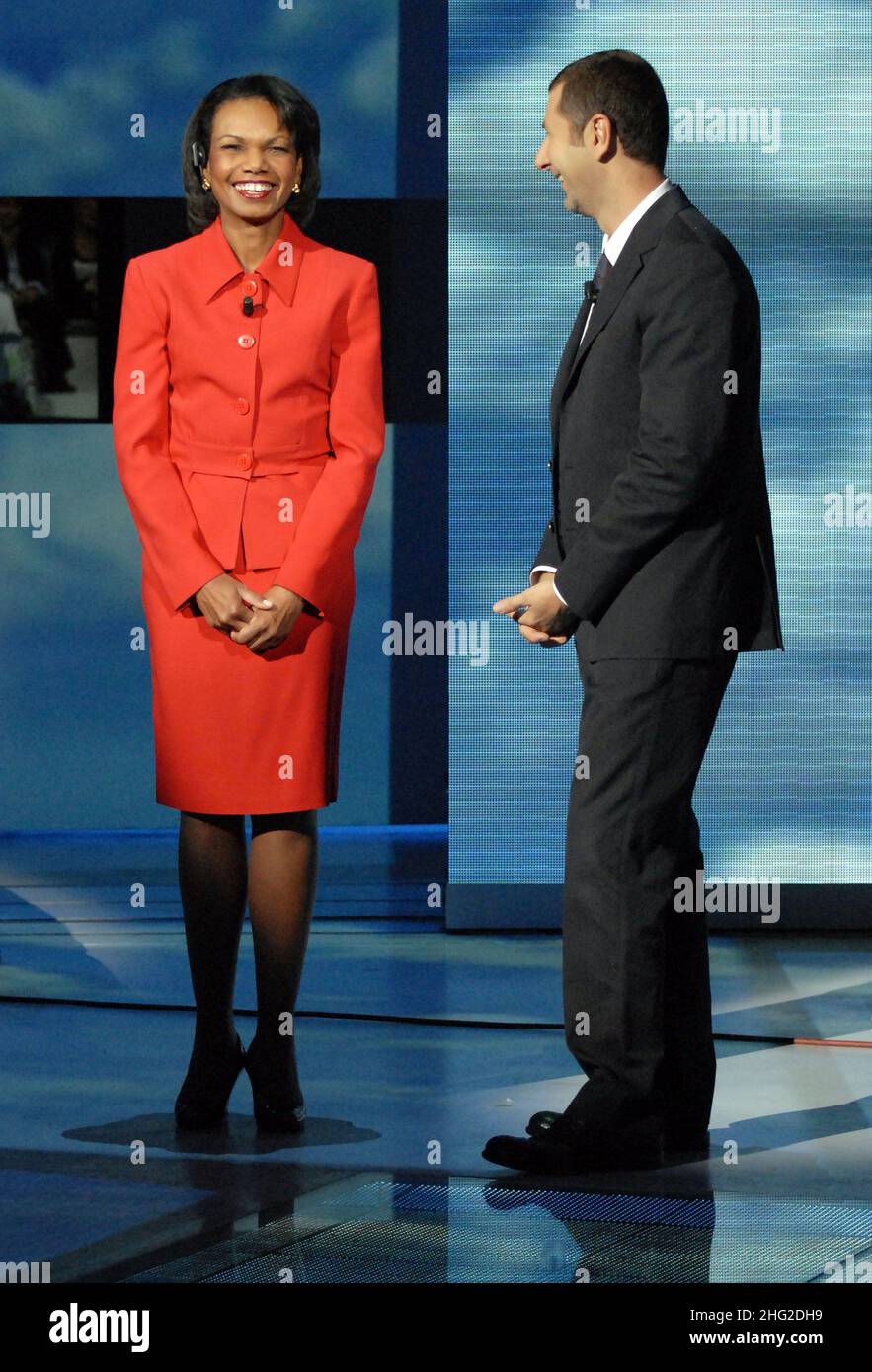 Condoleezza Rice makes a guest appearance on the italian talk show "Che ...