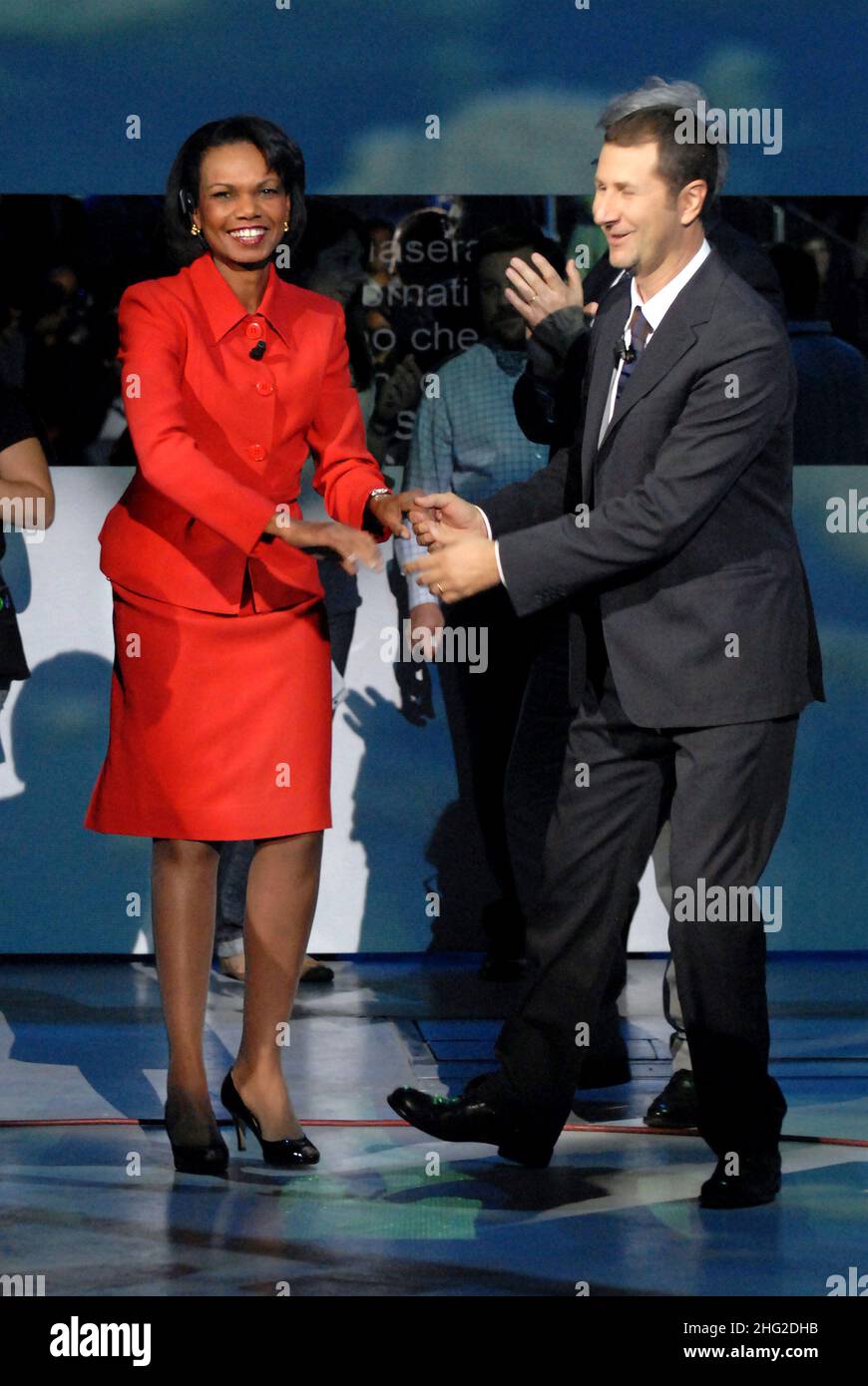 Condoleezza Rice makes a guest appearance on the italian talk show "Che ...