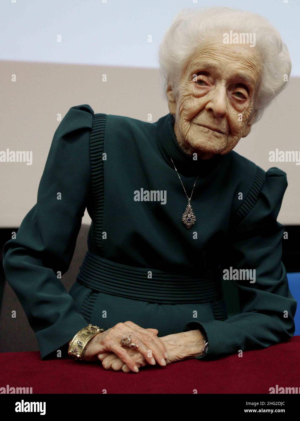 Nobel Prize winner Rita Levi-Montalcini with students at Turin's ...