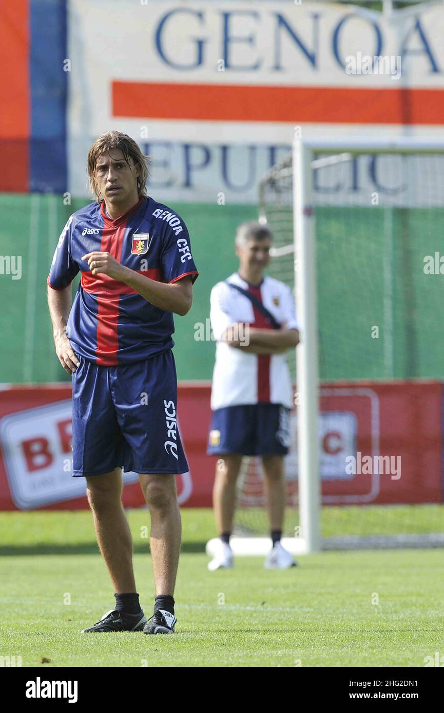 Genoa's Hernan Crespo during training Stock Photo - Alamy