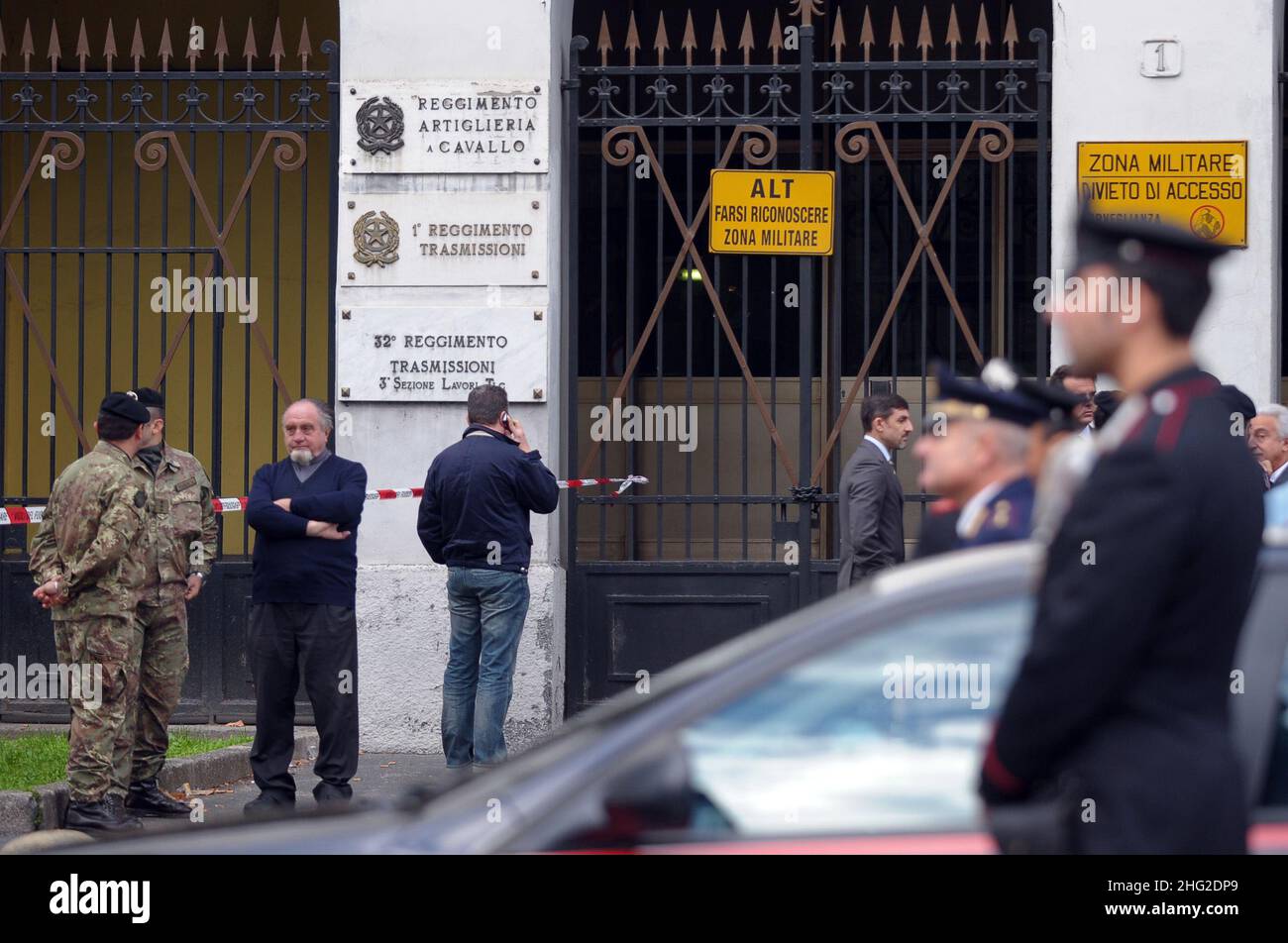 The scene at the site of the explosive attack on the Santa Barbara army ...